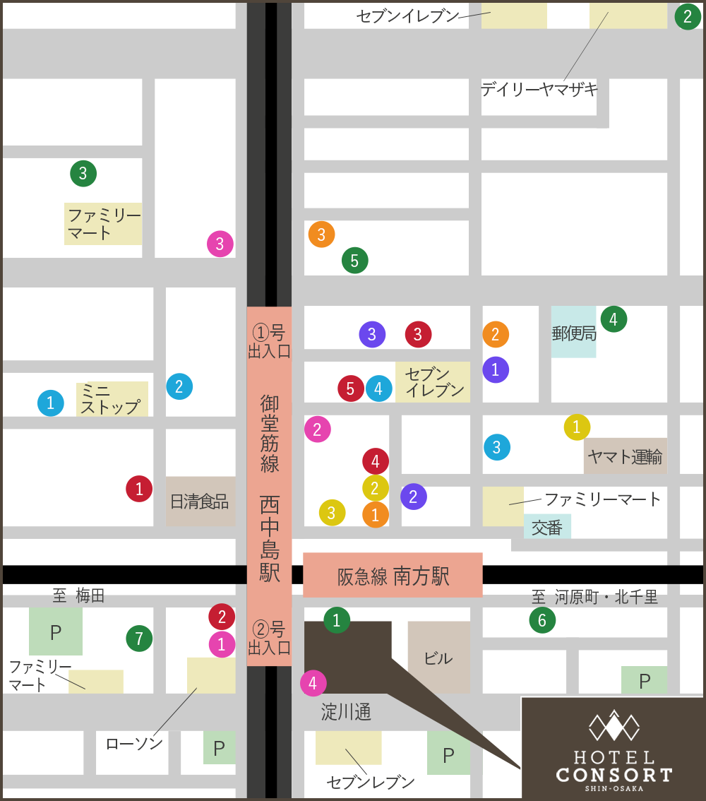 fig-map | 【公式】ホテルコンソルト新⼤阪 - 2024年7⽉リニューアル